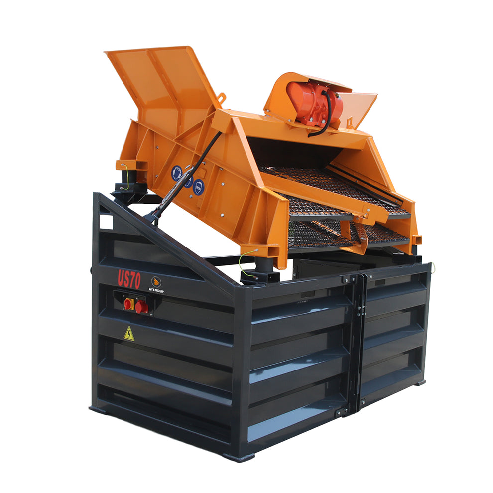 78" Vibratory Screening Bucket for Skid Steer, Heavy Duty Hydraulic Sc ...